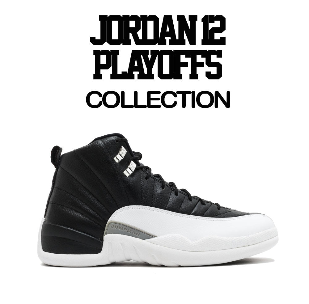 Jordan 12 Playoff Shirts Match Sneakers. Playoffs 12 Sneaker Tees AJ12